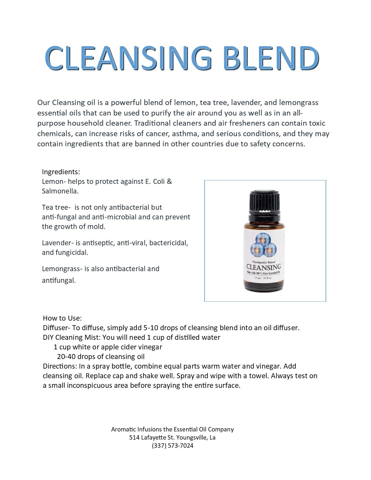 Cleansing Blend 15ml – Aromatic Infusions